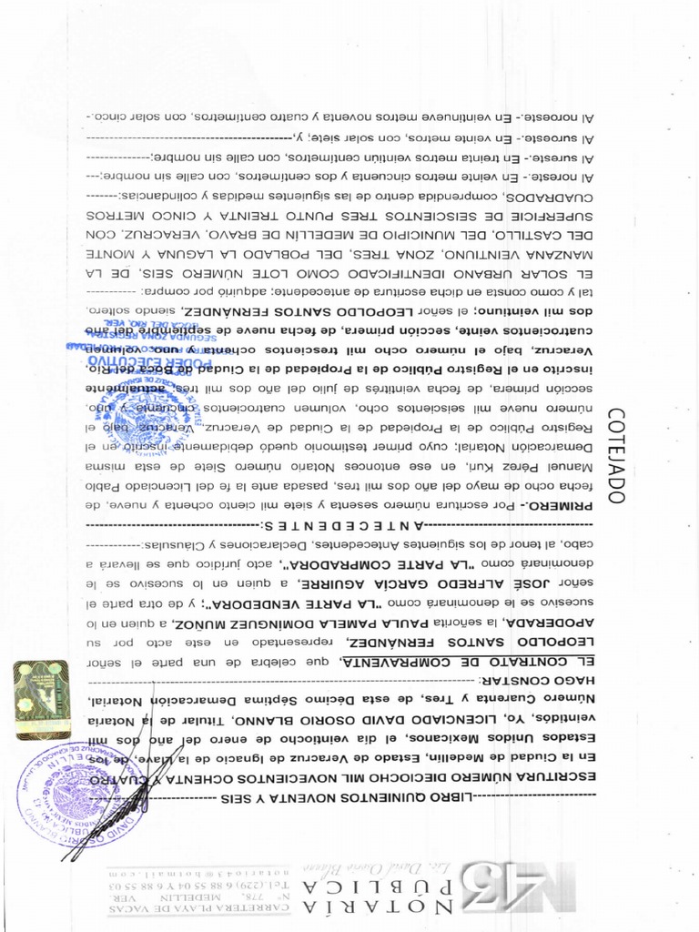 Escrituras Terreno 20221027 - 15400559 | PDF