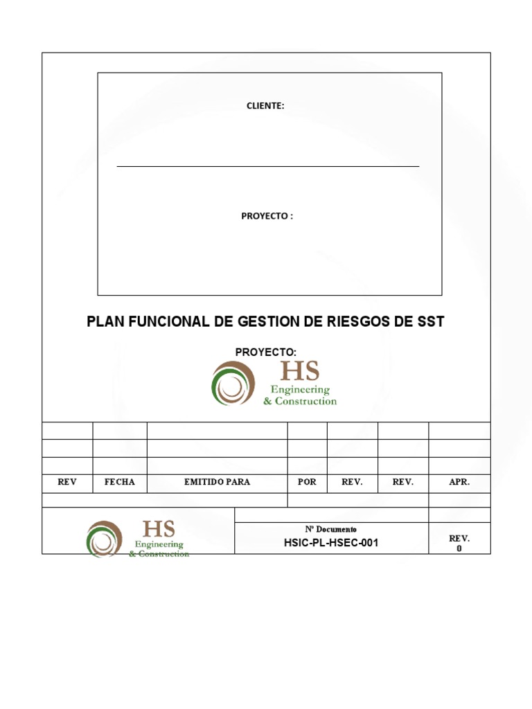 Plan Funcional de Gestión de SSO Rev.2 | PDF