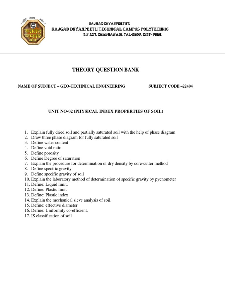 Unit 2 Gte Question Bank PDF | PDF