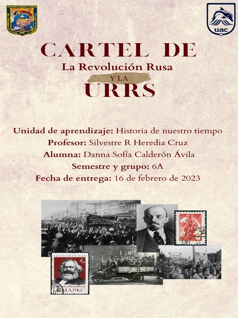 Cartel de La Revolución Rusa y La Urrs | PDF