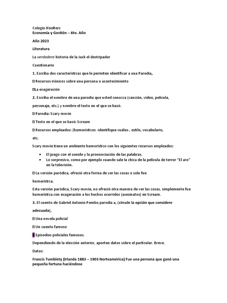 Jack El Detripador Rivas Dri y Carabaca | PDF | Parodia