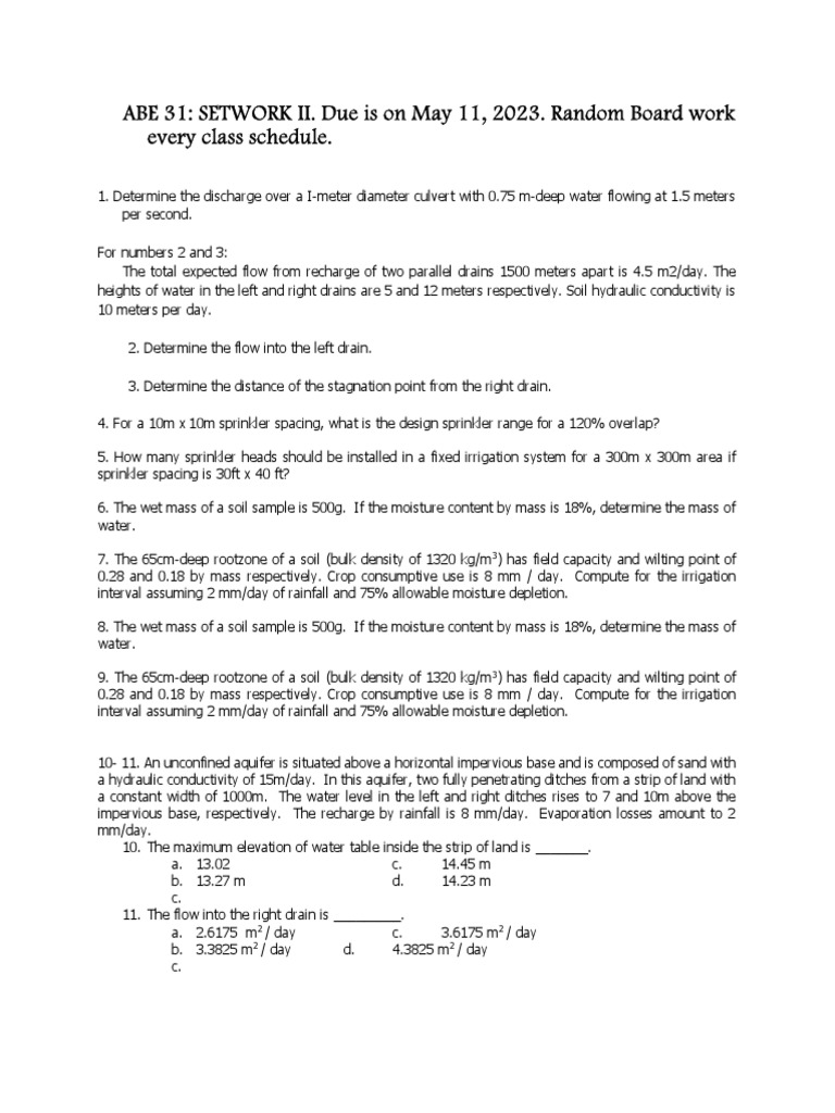 Irrig 2 PDF | PDF | Irrigation | Aquifer