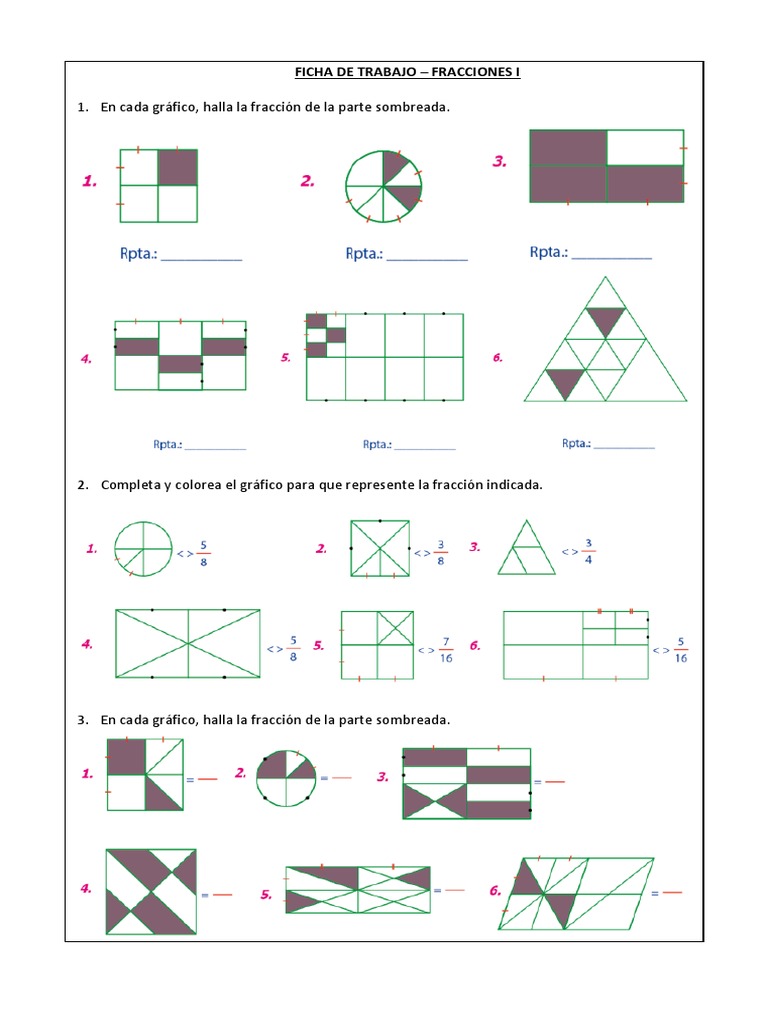Gráfica de Fracciones PDF | PDF