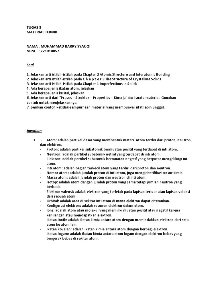 Tugas3 MATTEK MuhammadBarrySyauqi 221010057 | PDF