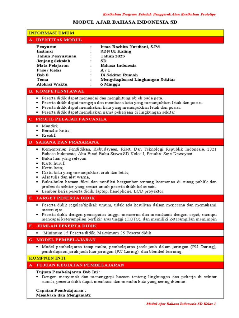 Modul Ajar BAB 8 | PDF