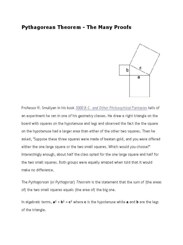 Pythagorean Theorem PDF | PDF