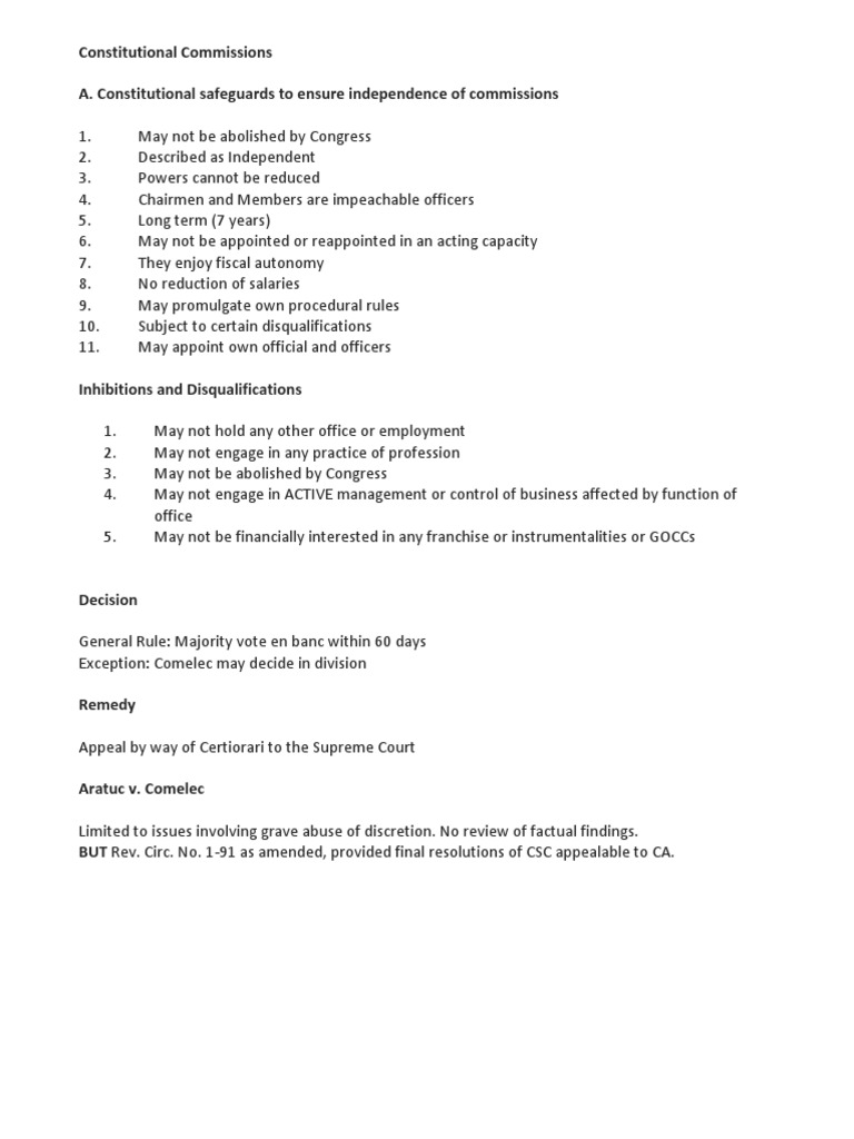 Module 6 - Constitutional Commissions, Civil Service Commission PDF | PDF