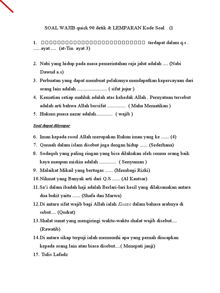 Latihan Soal LCC | PDF
