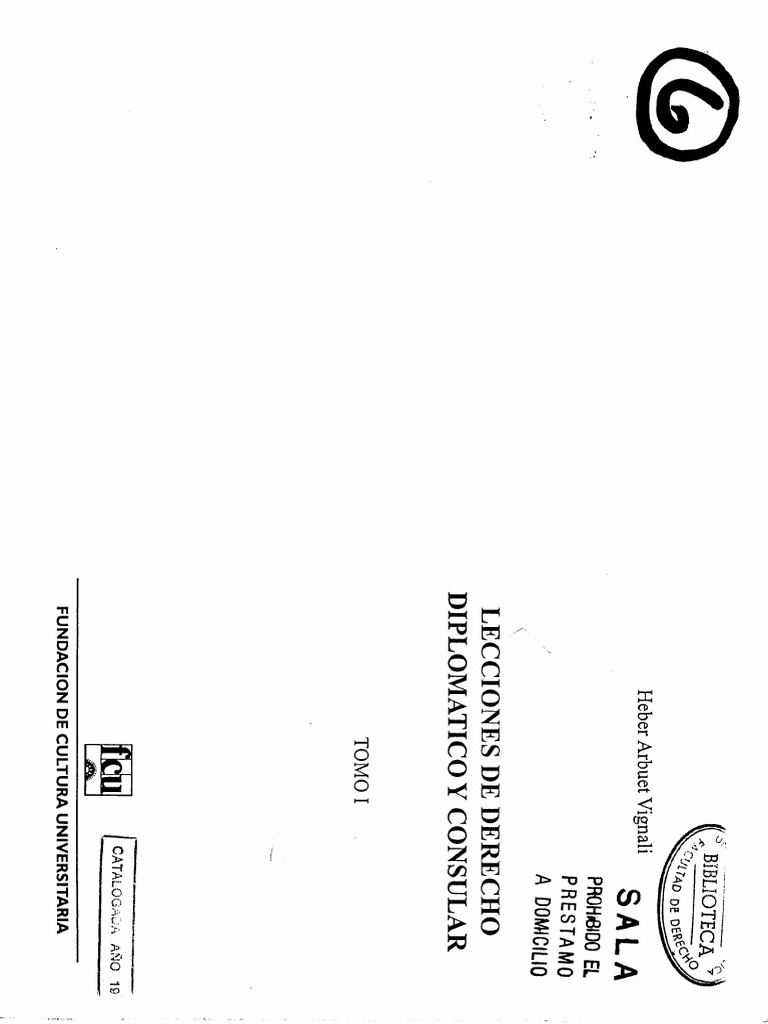 ARBUET VIGNALI Lecciones de Derecho Diplomatico y Consular Tomo I PDF | PDF