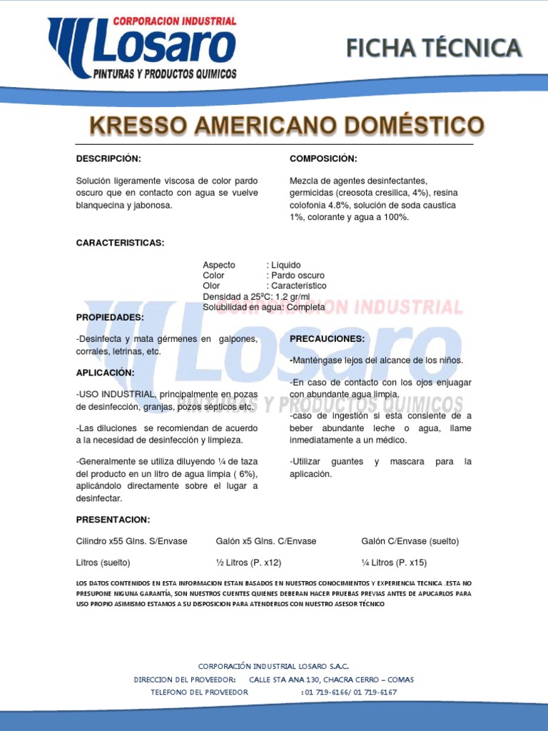 Kresso Americ. Domestic PDF | PDF