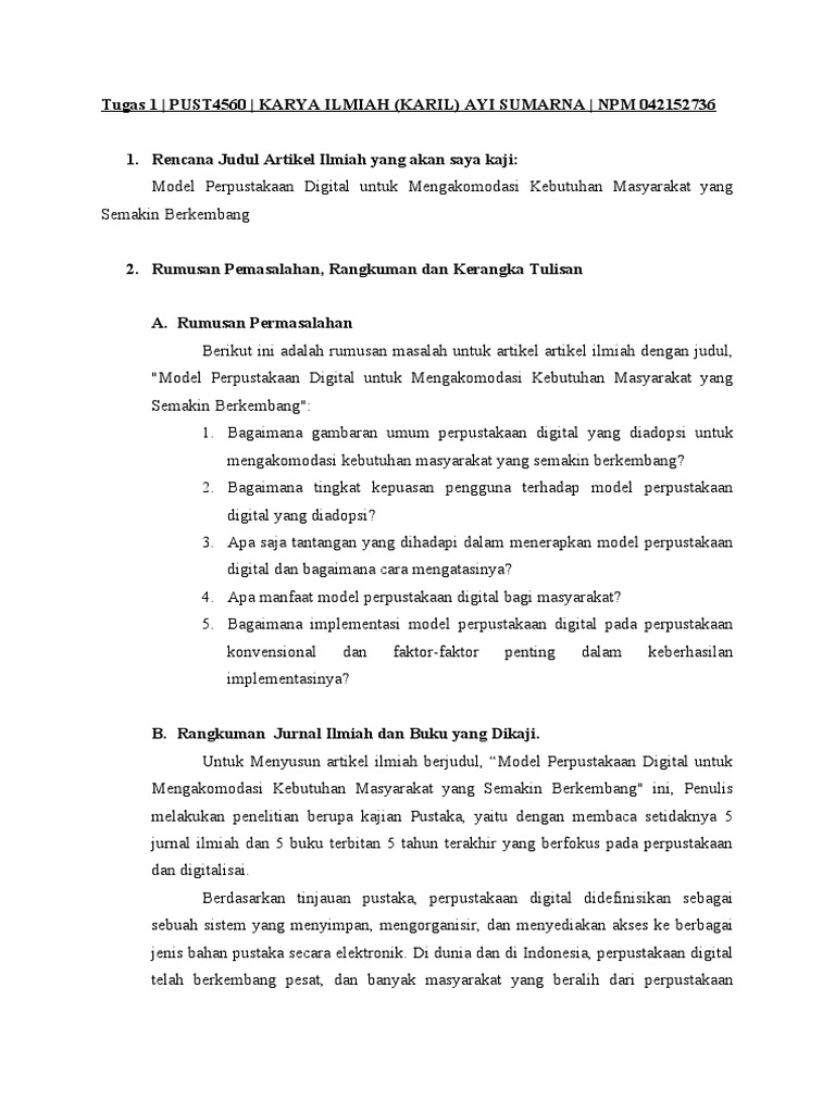 Tugas 1 Karil | PDF