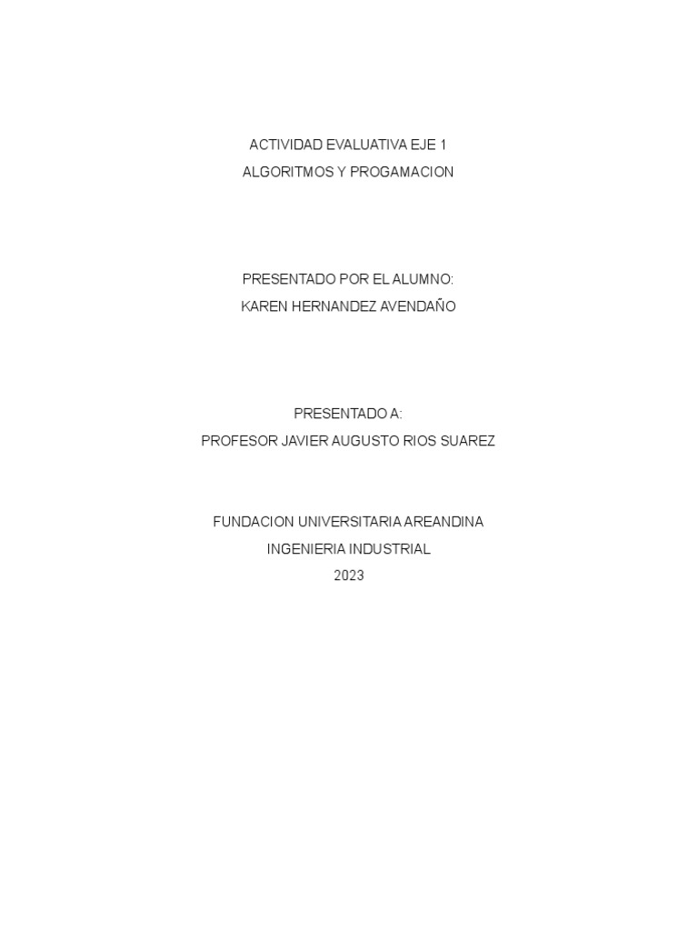 Algoritmos y Programacion PDF | PDF Algoritmos y Programacion PDF | PDF
