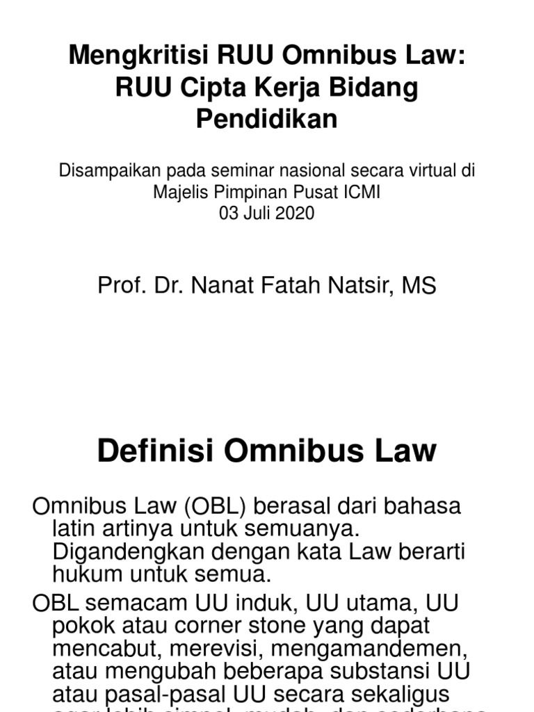 Omnibus Law PDF | PDF