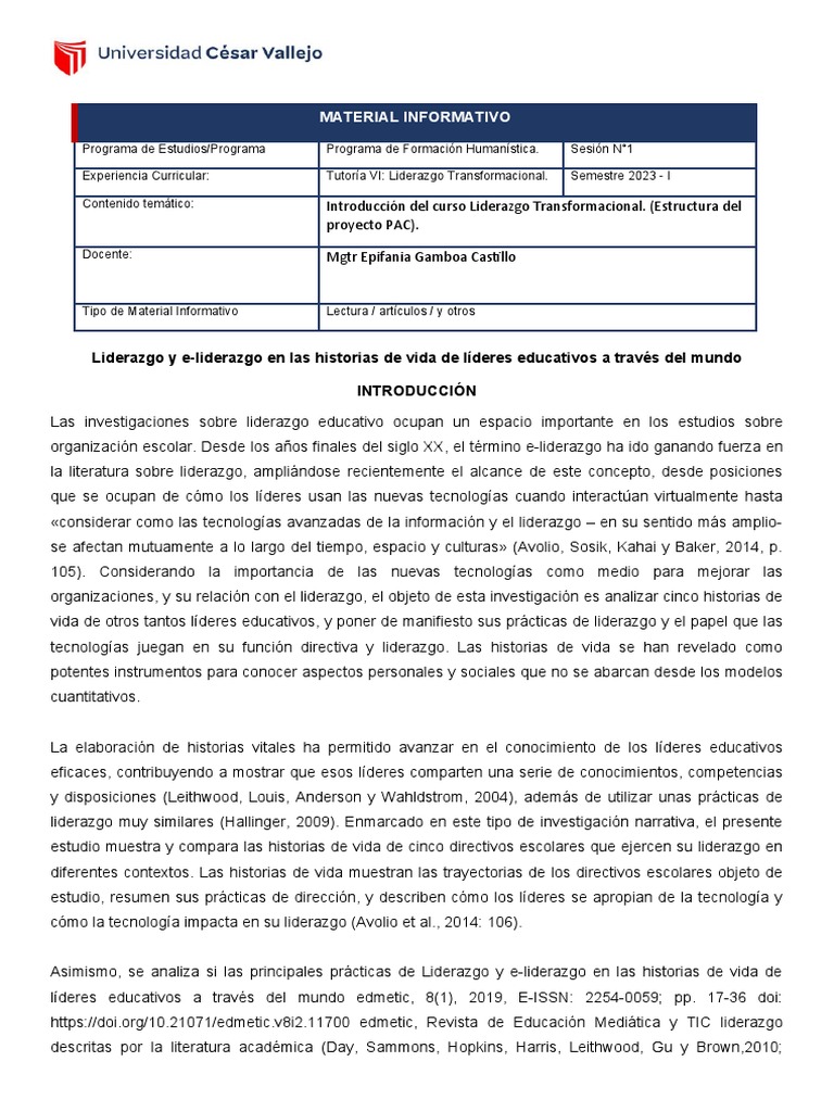 Material Informativo Sesion 01 | PDF