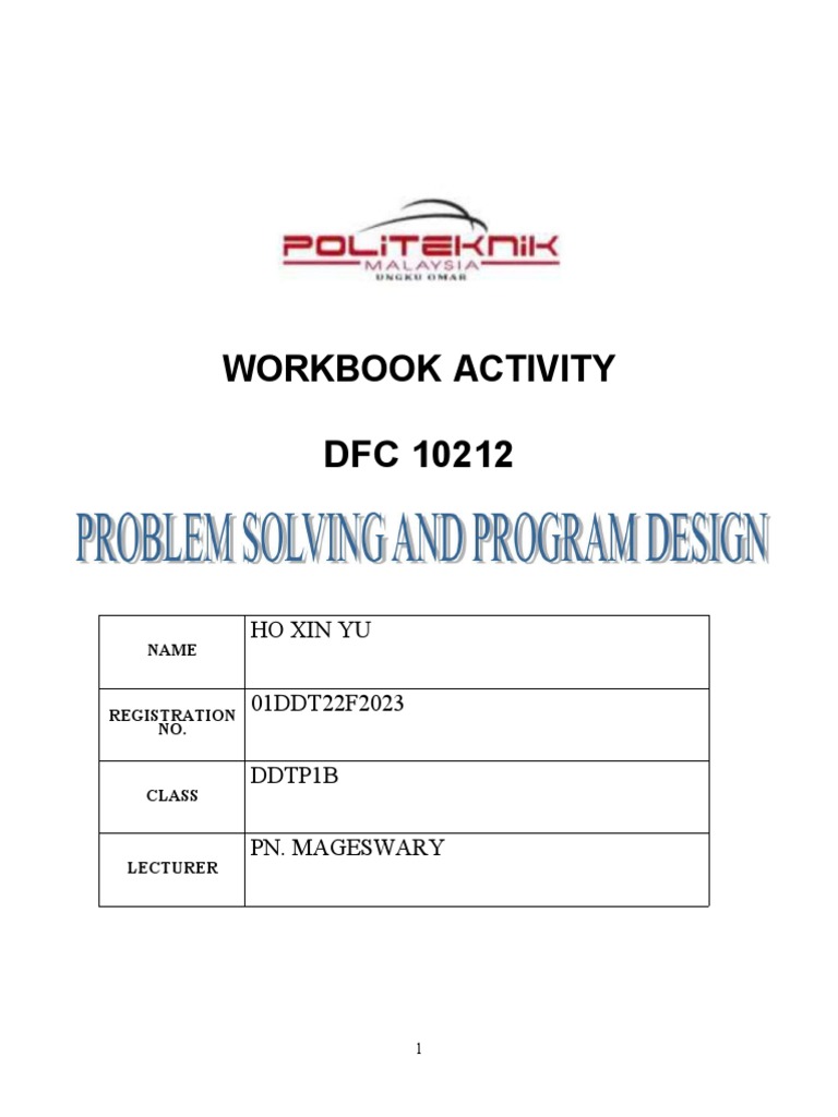PSPD Programming Workbook Activities | PDF | Computer Programming | Computer Program