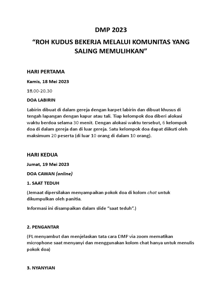 DMP 2023 Panduan PL PDF | PDF