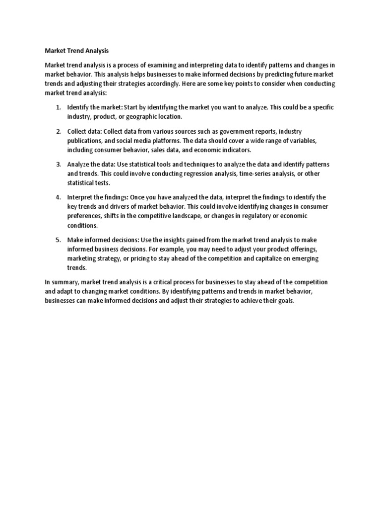 Market Trend Analysis PDF | PDF