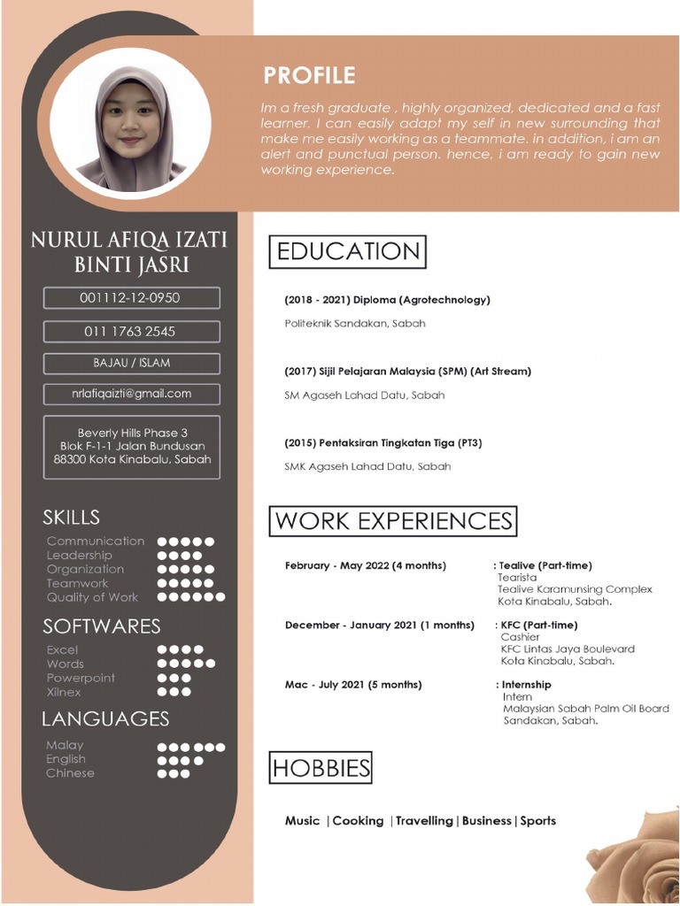 Resume of Zati PDF | PDF