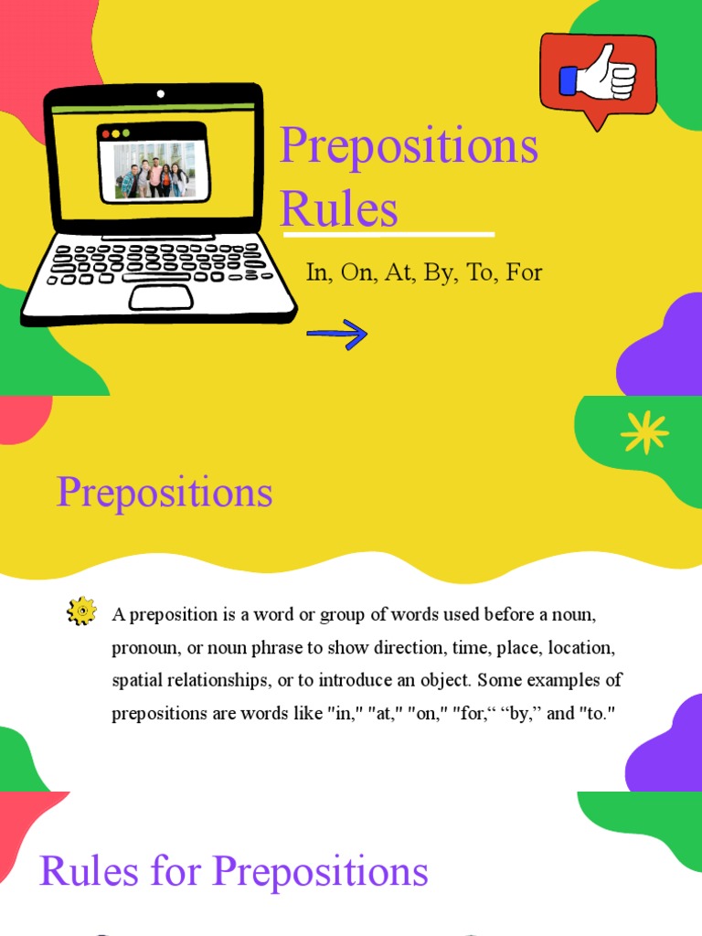 Rules On Prepositions | PDF | Preposition And Postposition | Object ...