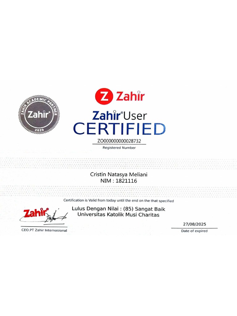 Sertifikat zahir.pdf | PDF