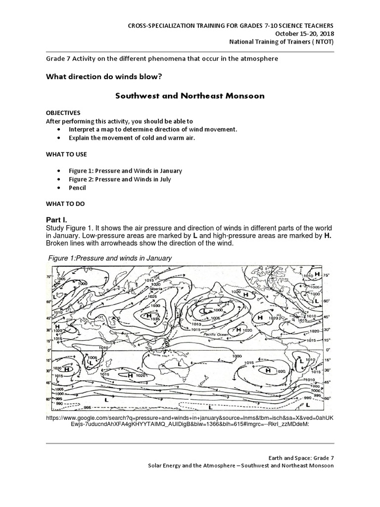 Activity 3 What Direction Do Winds Blow PDF | PDF