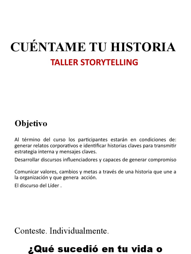 Cuentame Tu Historia | PDF