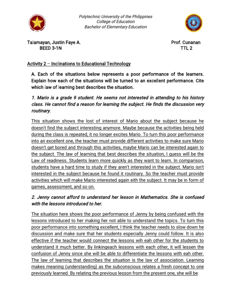 BEED 3-1N Talamayan, Justin Faye A. - Activity 2 PDF | PDF