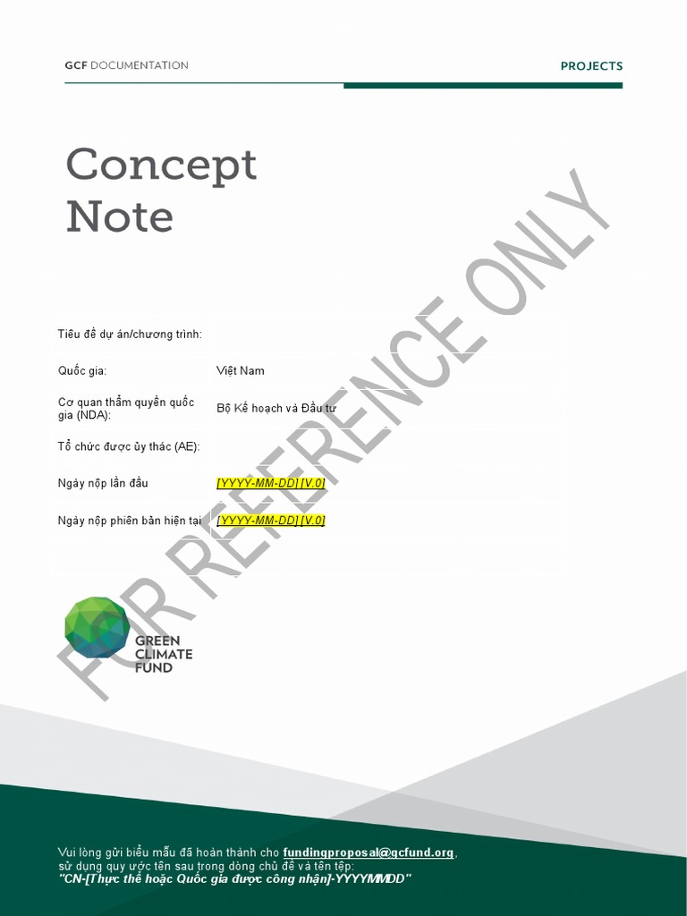 Form 01 - Concept Note (VV) - For Reference Only | PDF