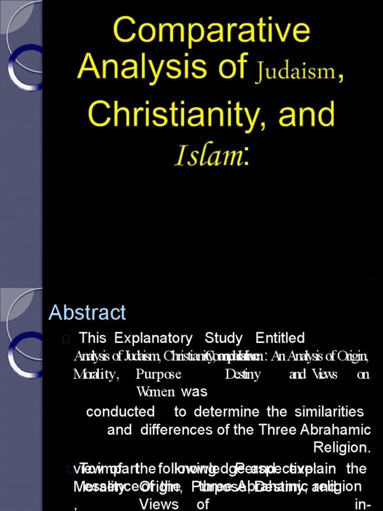 Comparative Analysis of Abrahamic Religions | PDF | Abrahamic Religions ...