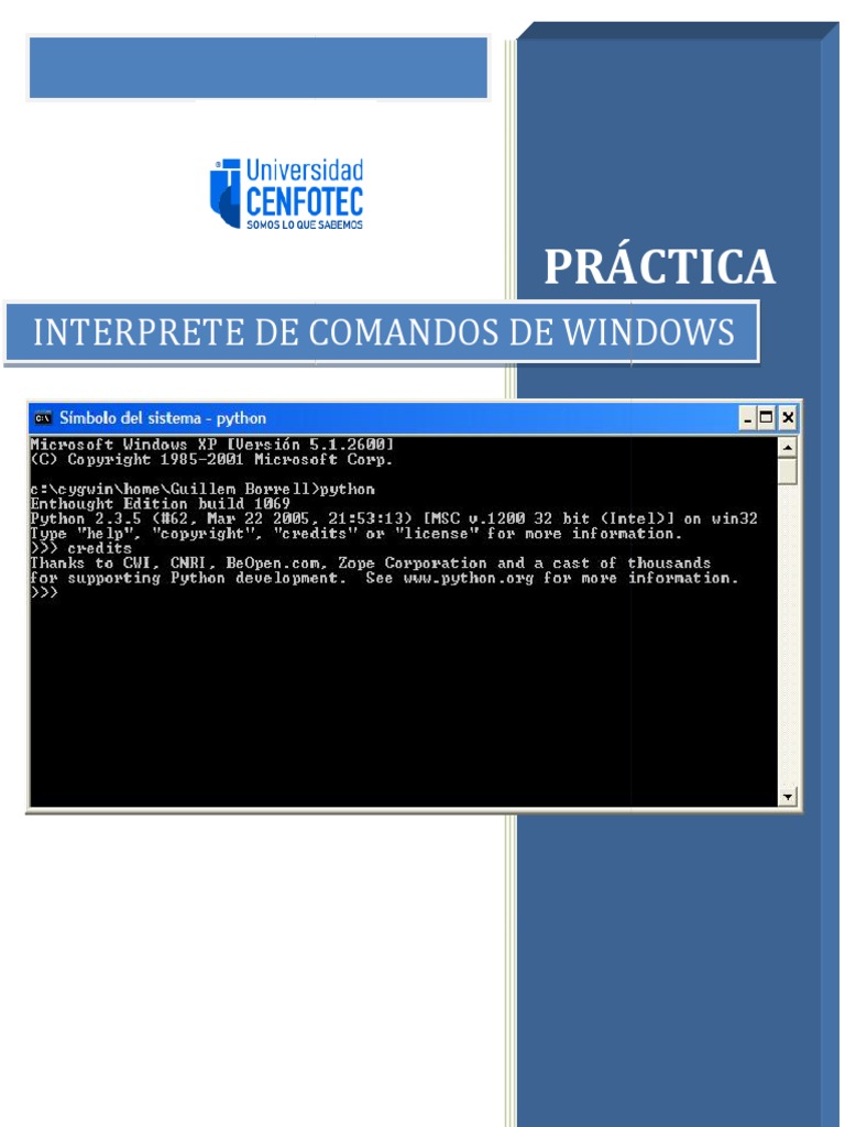 Practica Interprete de Comandos de Windows PDF | PDF | Archivo de ...