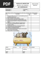 Air Blower Checklist PDF | PDF