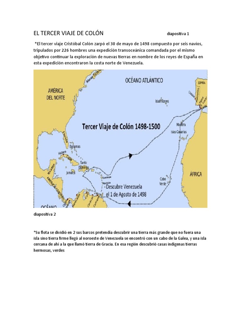 EL TERCER VIAJE DE COLÓN Diapositiva 1 | PDF