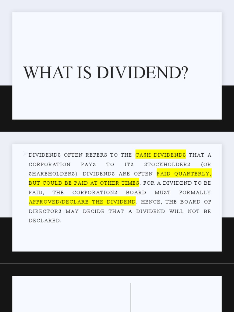 Understanding Dividends Explained | PDF | Dividend | Financial Services