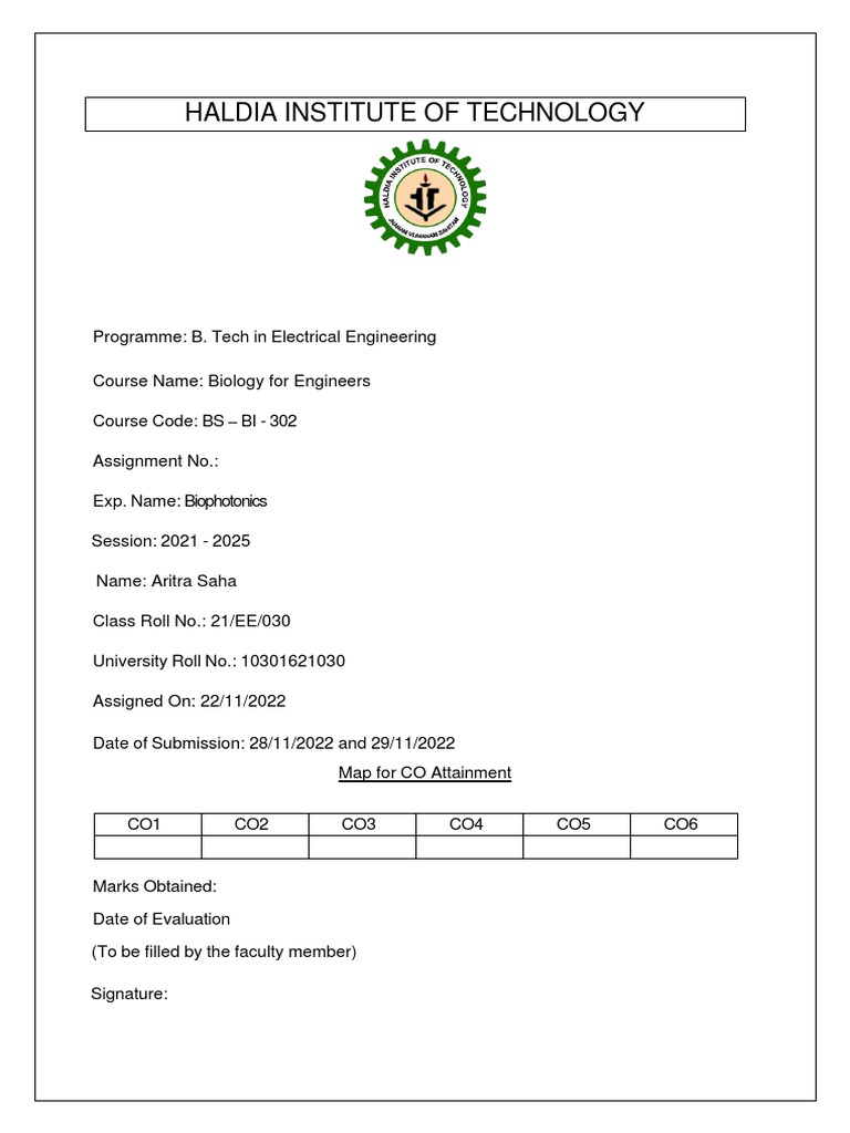 Biophotonics by Aritra Saha | PDF
