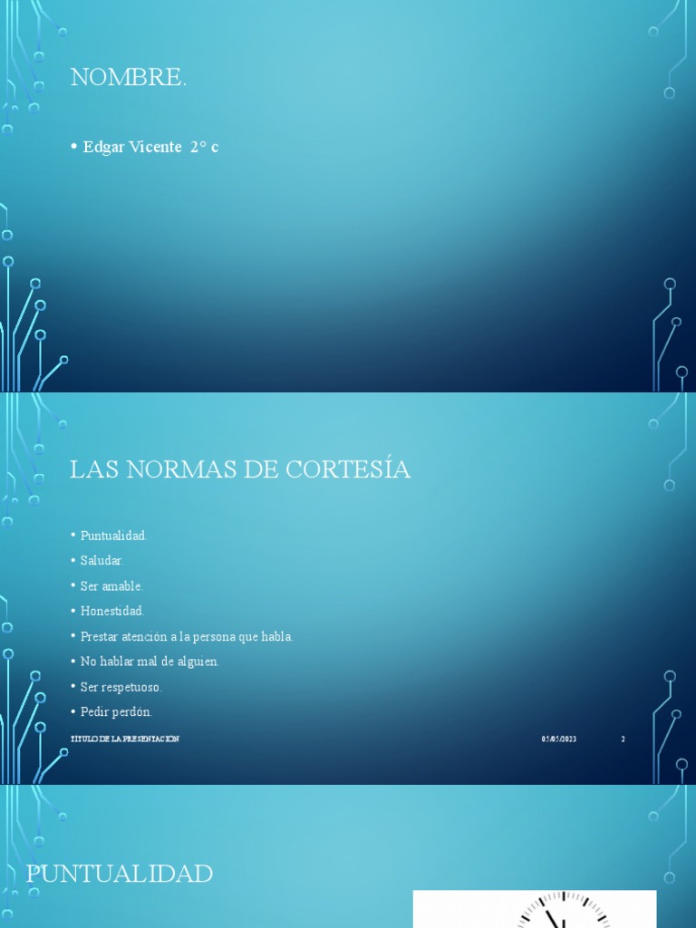 Normas De Cortesía Pdf