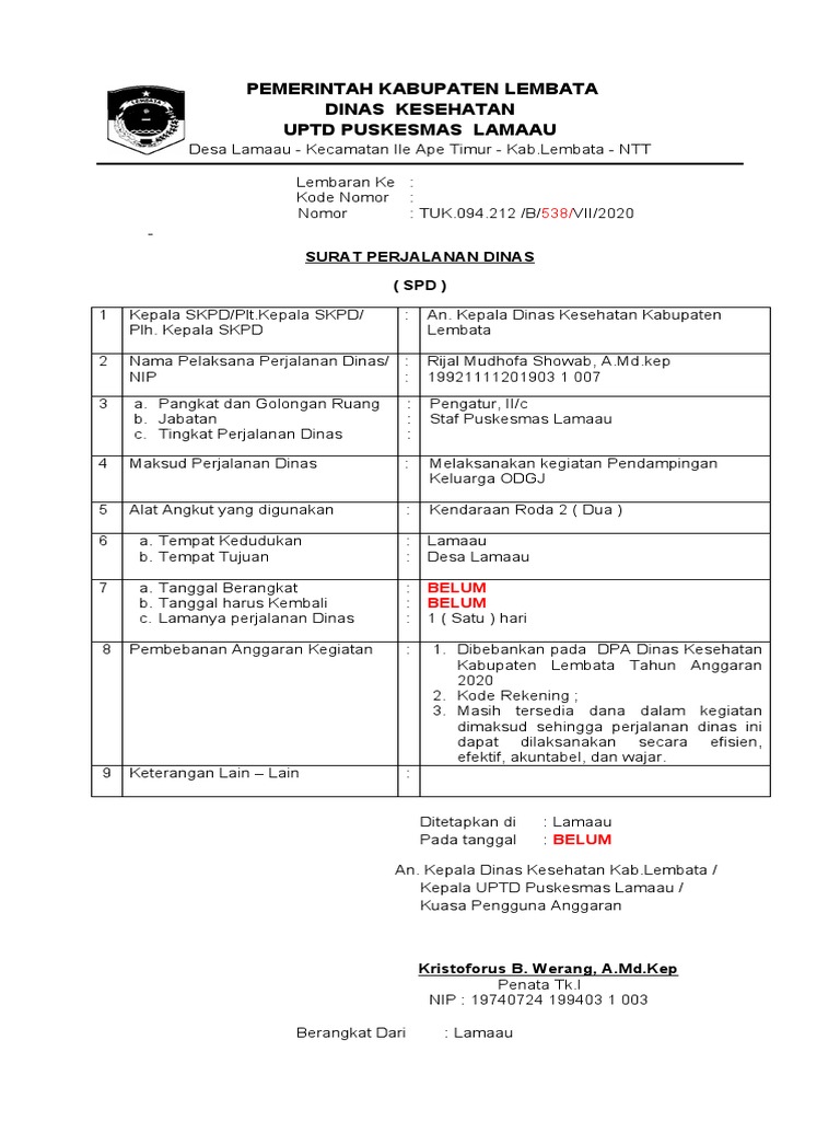 Contoh SPD ODGJ.docx | PDF