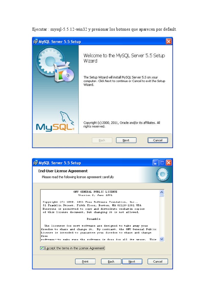 Guía de Instalación de MySQL 5.5.12 | PDF