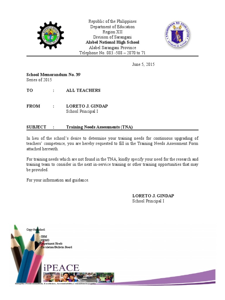 School Memorandum | PDF