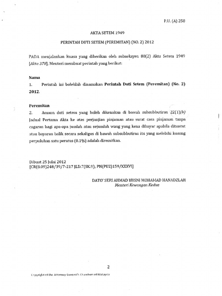 Pua 258 2012 Pdf Pdf