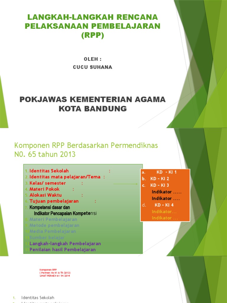 Langkah-Langkah Rencana Pelaksanaan Pembelajaran (RPP) | PDF