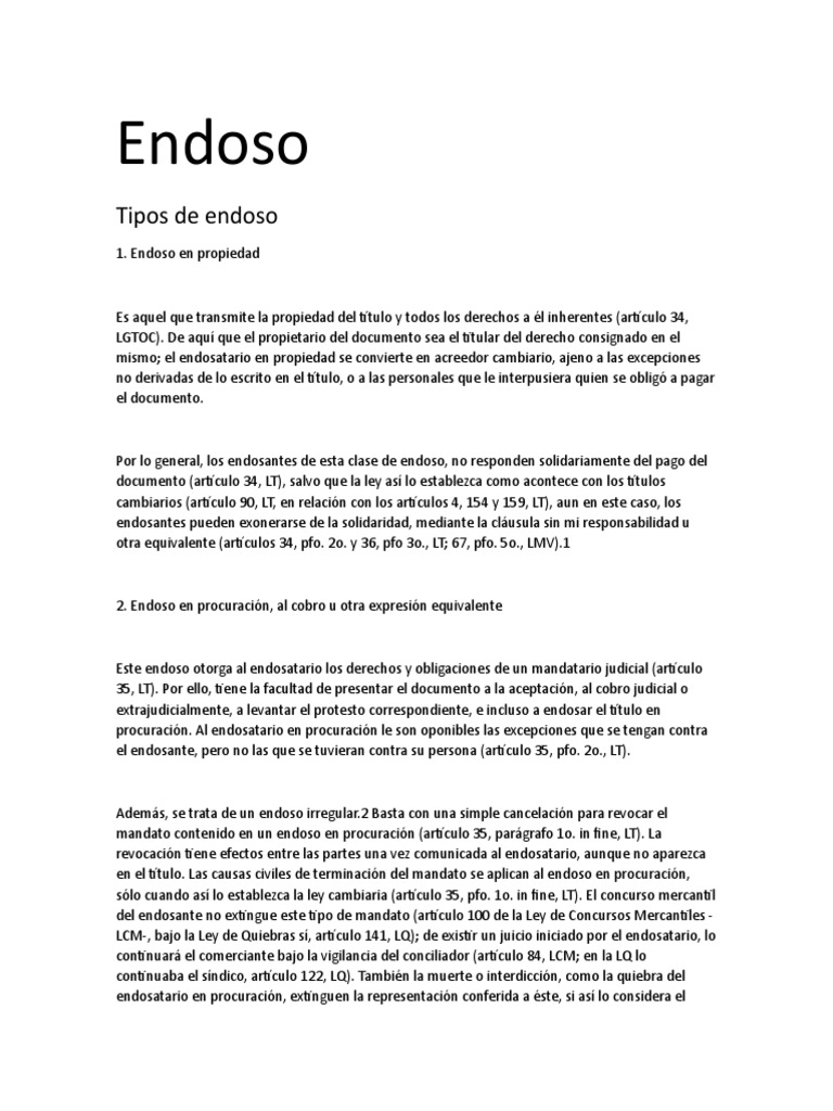 Endoso | PDF