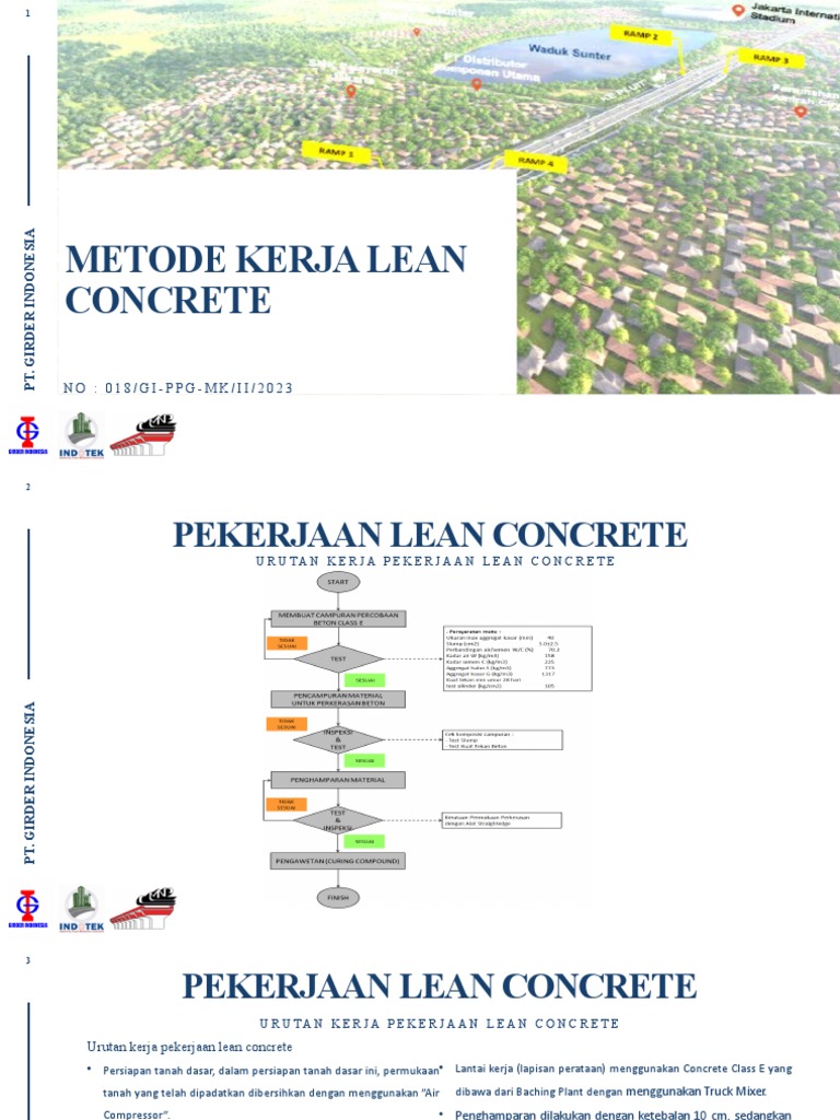 Metode Pekerjaan Lean Concrete | PDF