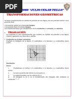 Ejercicios de Transformaciones Geométricas | PDF | Rotación | Geometría