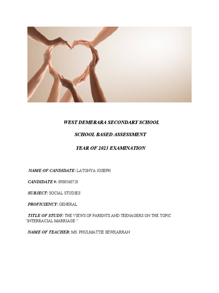 Social Studies SBA | PDF