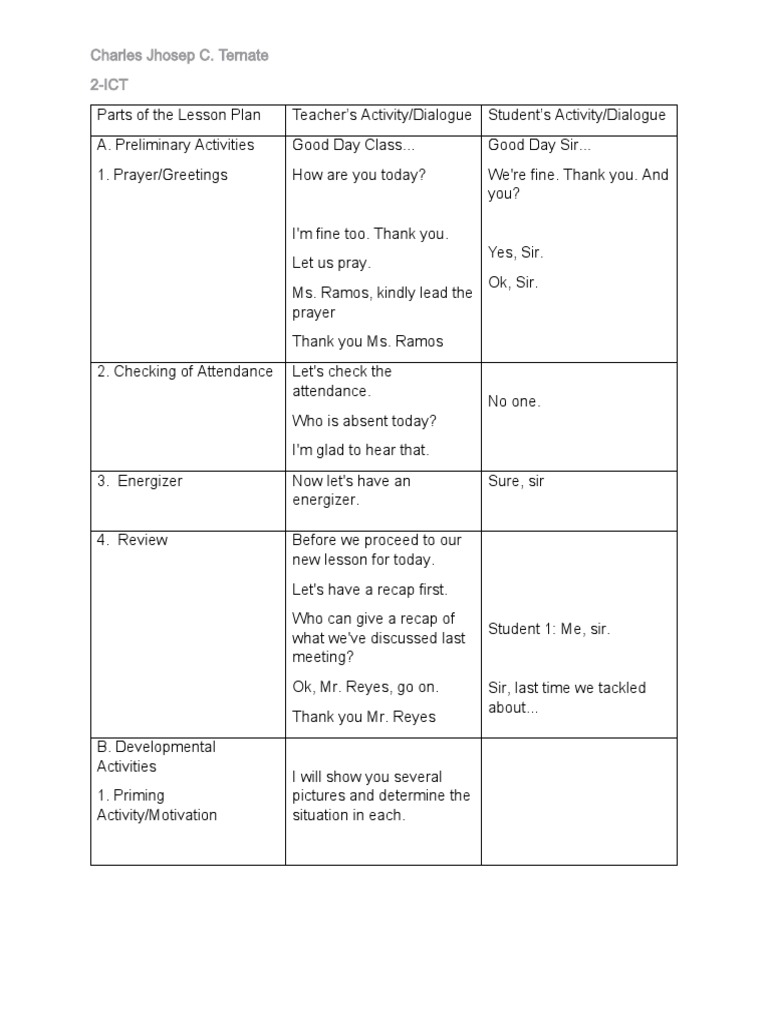 Final-Task-1-Lesson-Plan-Creating-Dialogues.pdf | PDF | Lexicology