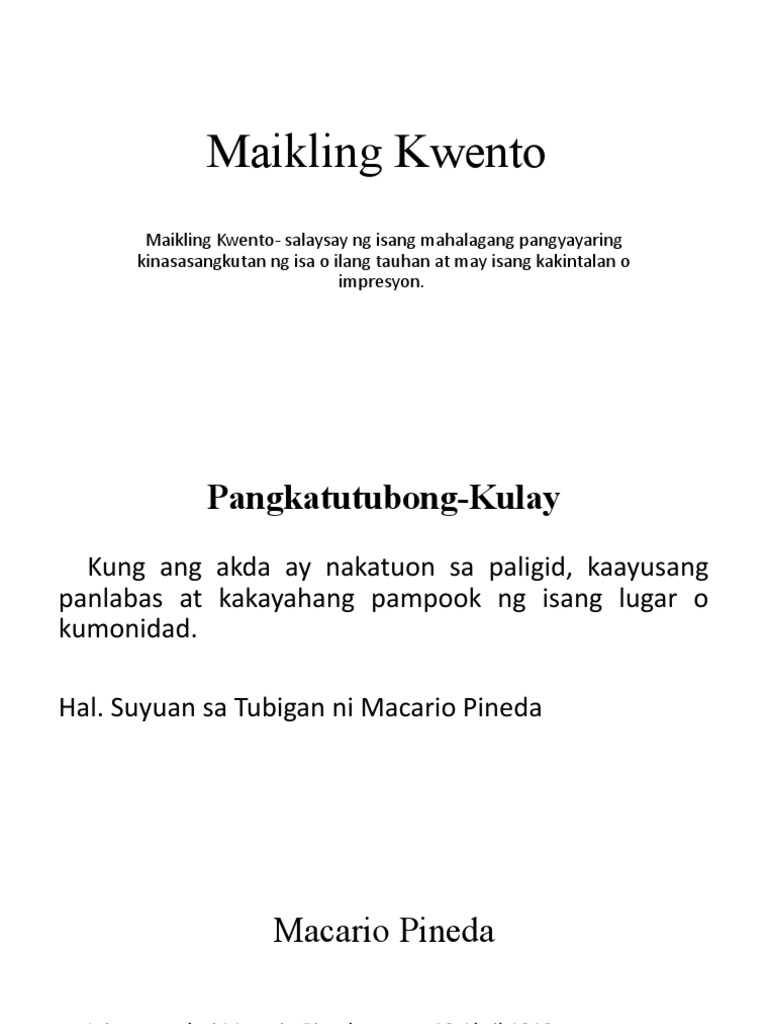 PPT3 Midterm Panitikan Maikling Kwento | PDF