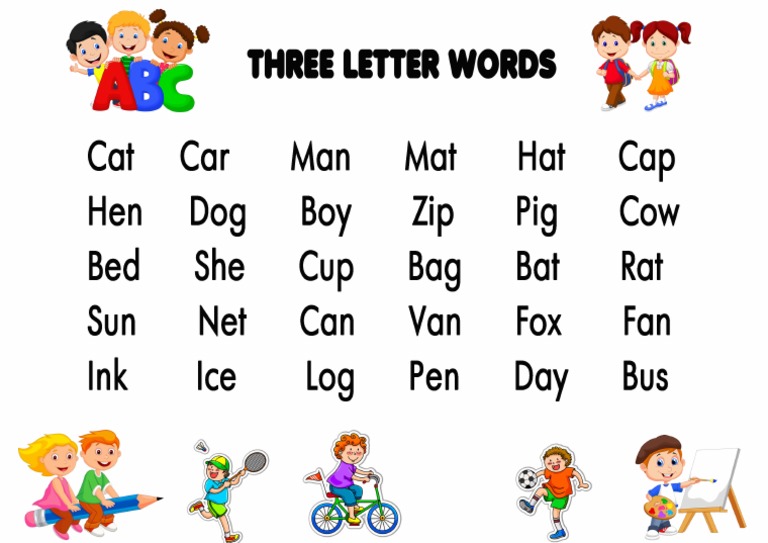 3 LETTERS WORDS 1.pdf | PDF