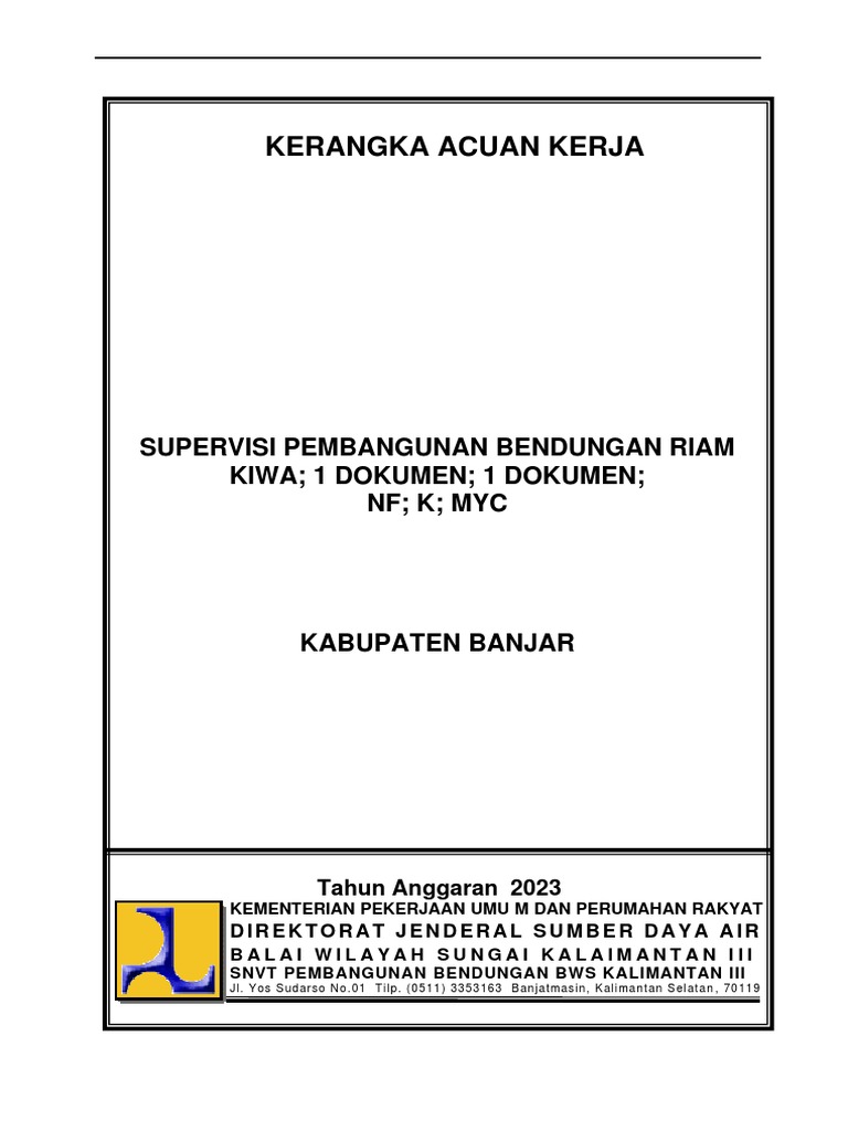 KAK SPV Riam Kiwa Hasil Reviu 08032023 OK PDF | PDF