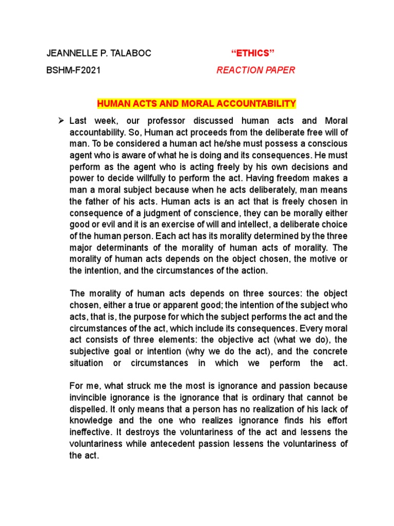 Talaboc - Reaction Paper PDF | PDF