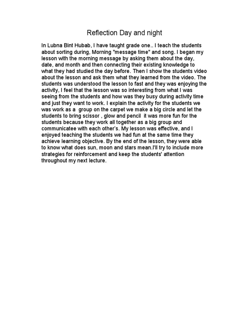 Reflection Day and Night | PDF